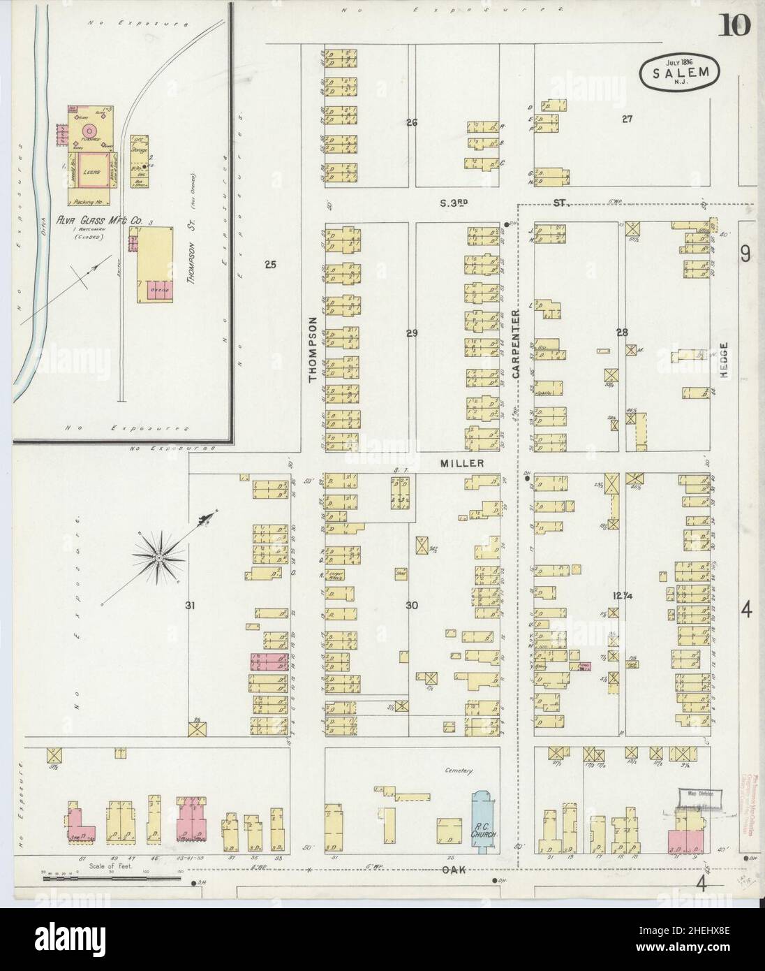 Map of salem new jersey hi-res stock photography and images - Alamy