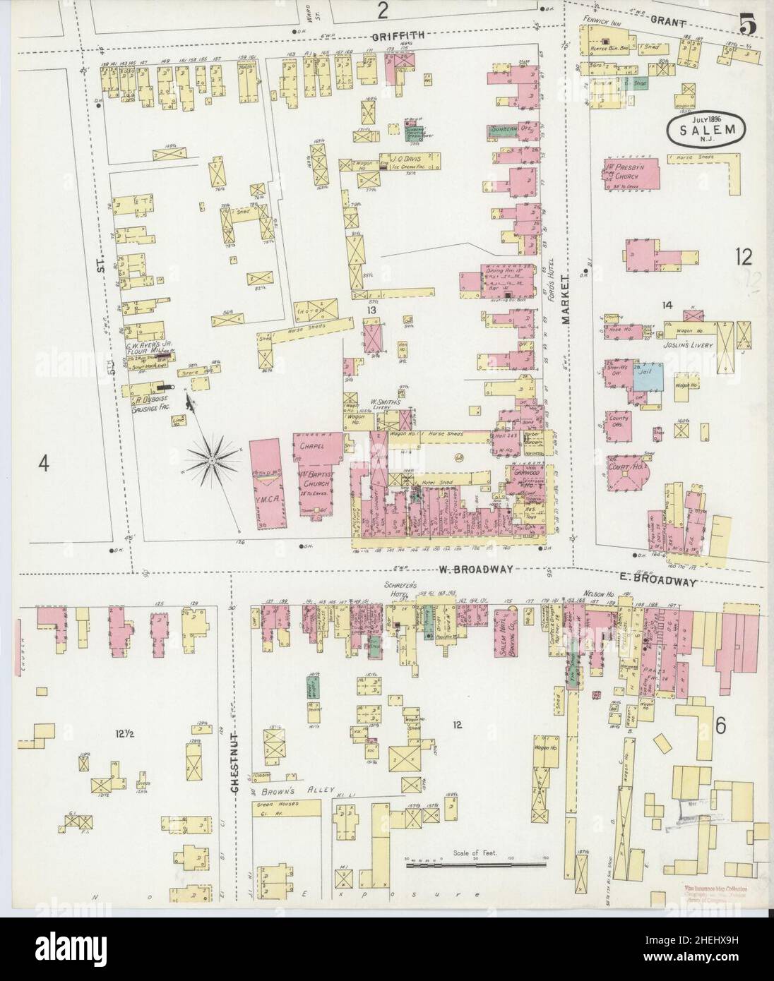 Map of salem new jersey hi-res stock photography and images - Alamy