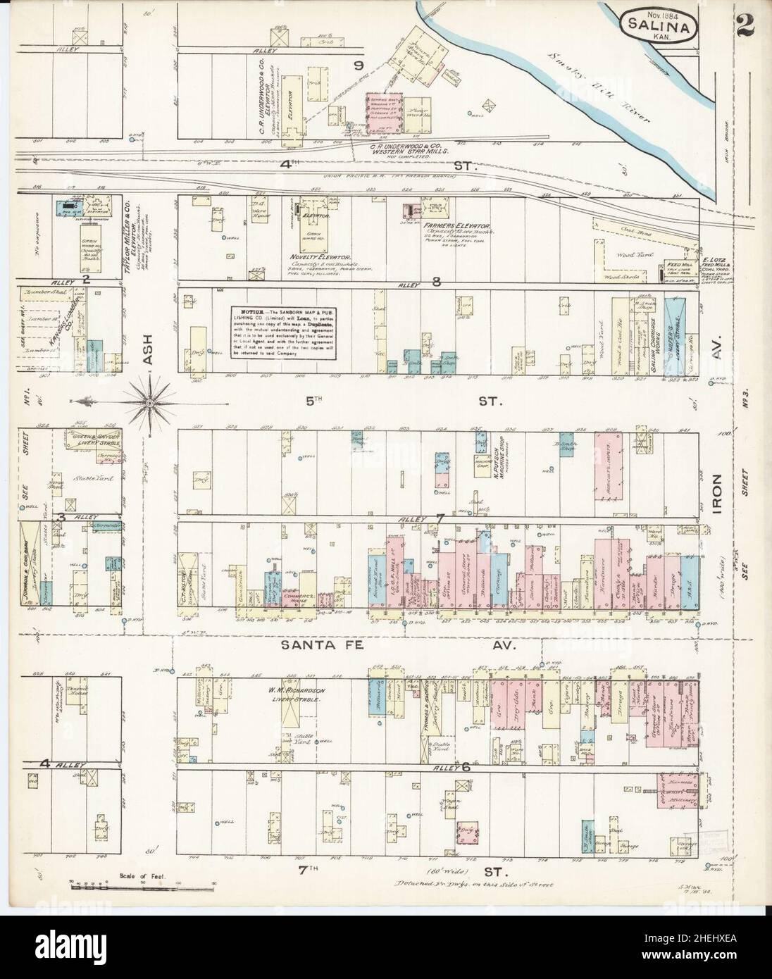 Map of salina kansas hi-res stock photography and images - Alamy