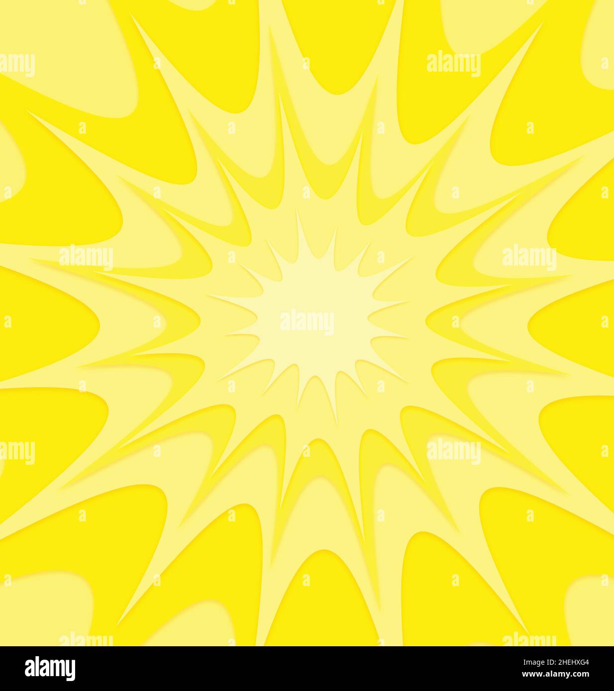 subtle but bright yellow cartoon comic explosion background vector ...