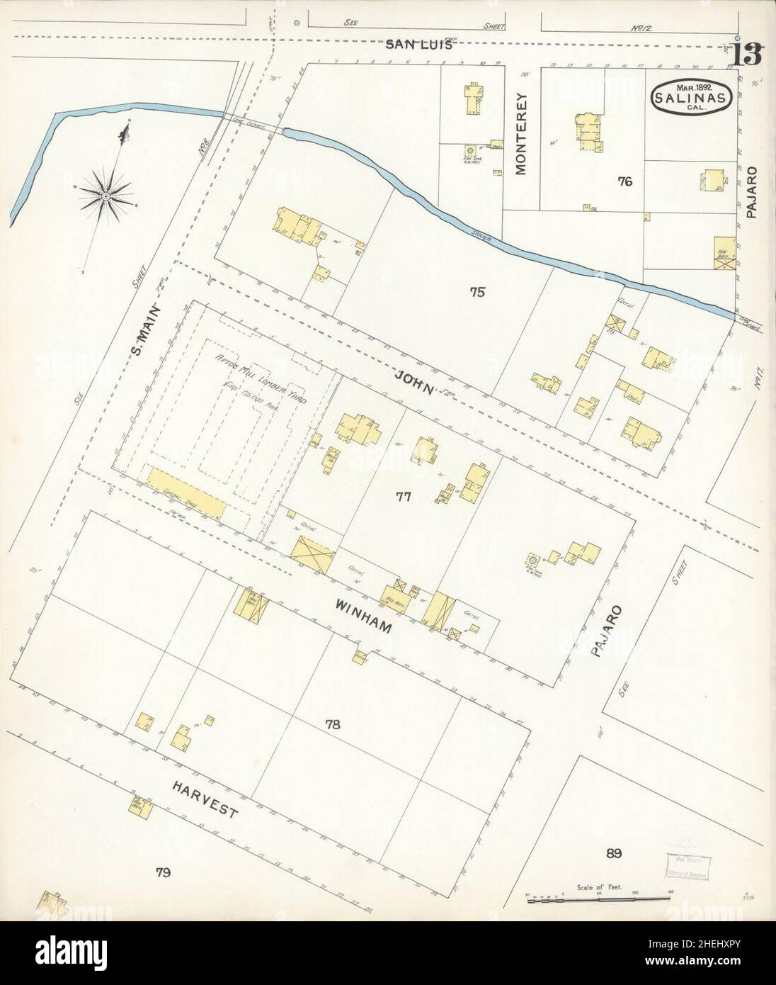 Salinas map hi-res stock photography and images - Alamy
