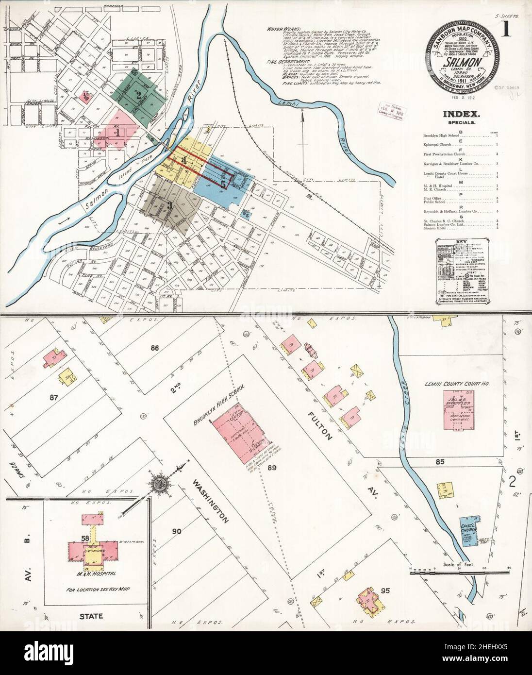 Lemhi county map hi-res stock photography and images - Alamy
