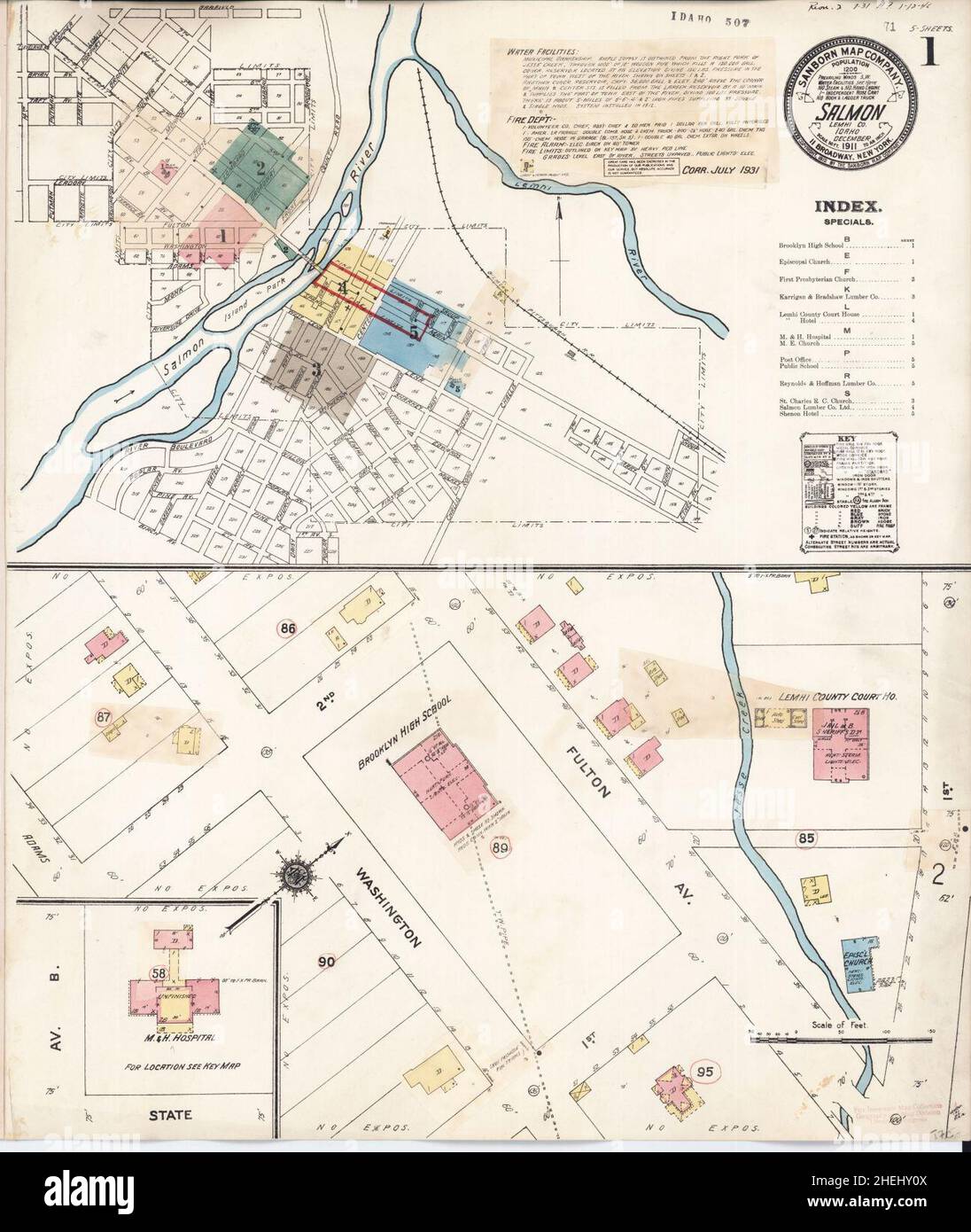Lemhi county map hi-res stock photography and images - Alamy
