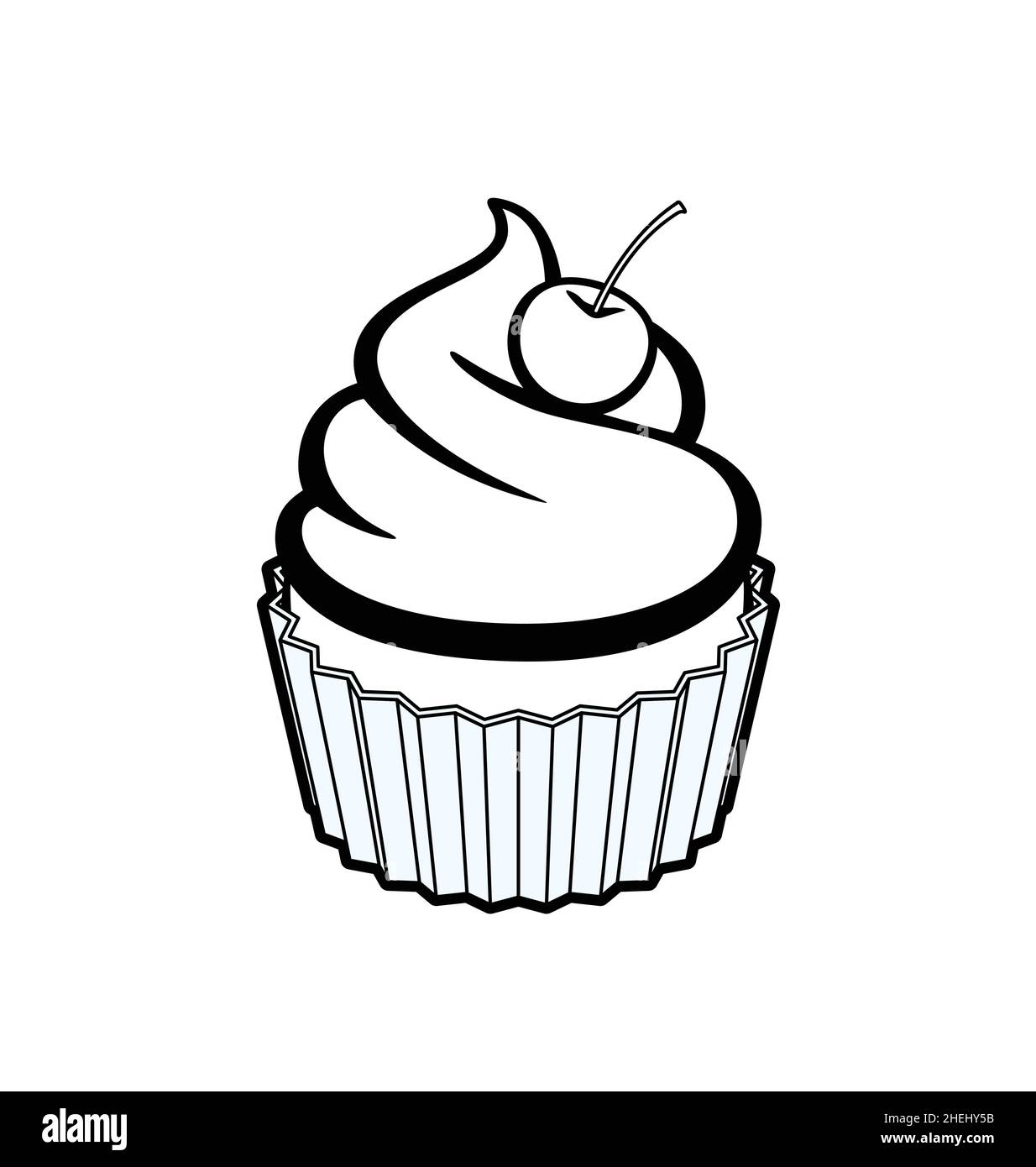 Dessert Cartoon Black And White