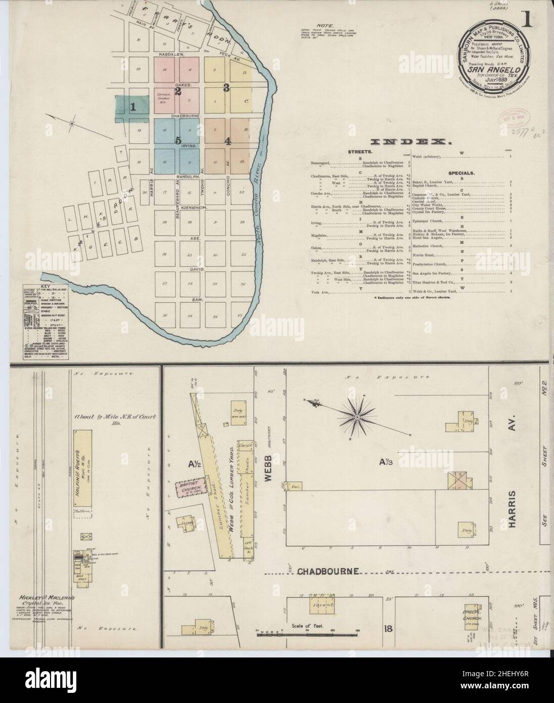 Map of san angelo texas hi-res stock photography and images - Alamy