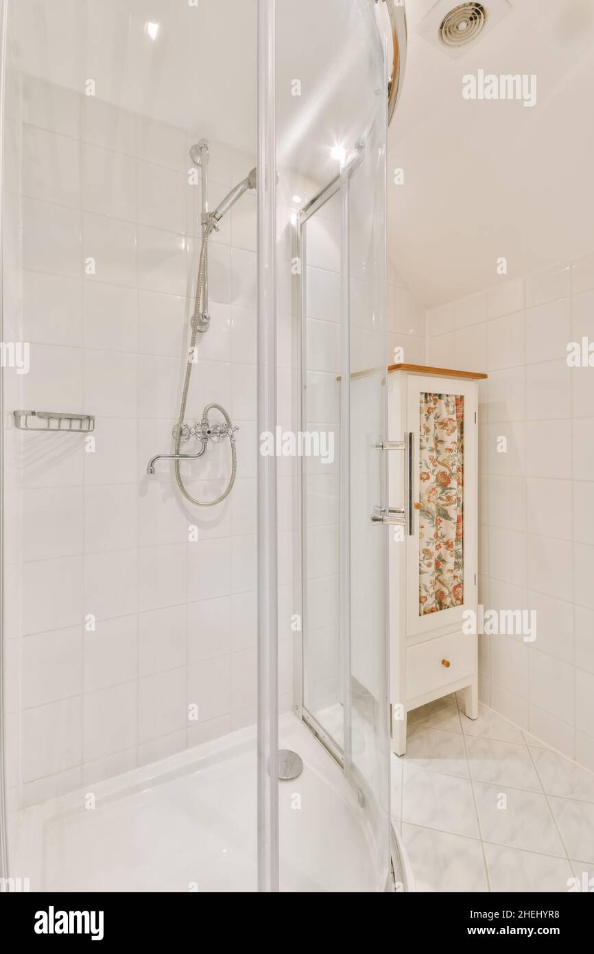 Modern shower cubicle in an elegant home Stock Photo - Alamy
