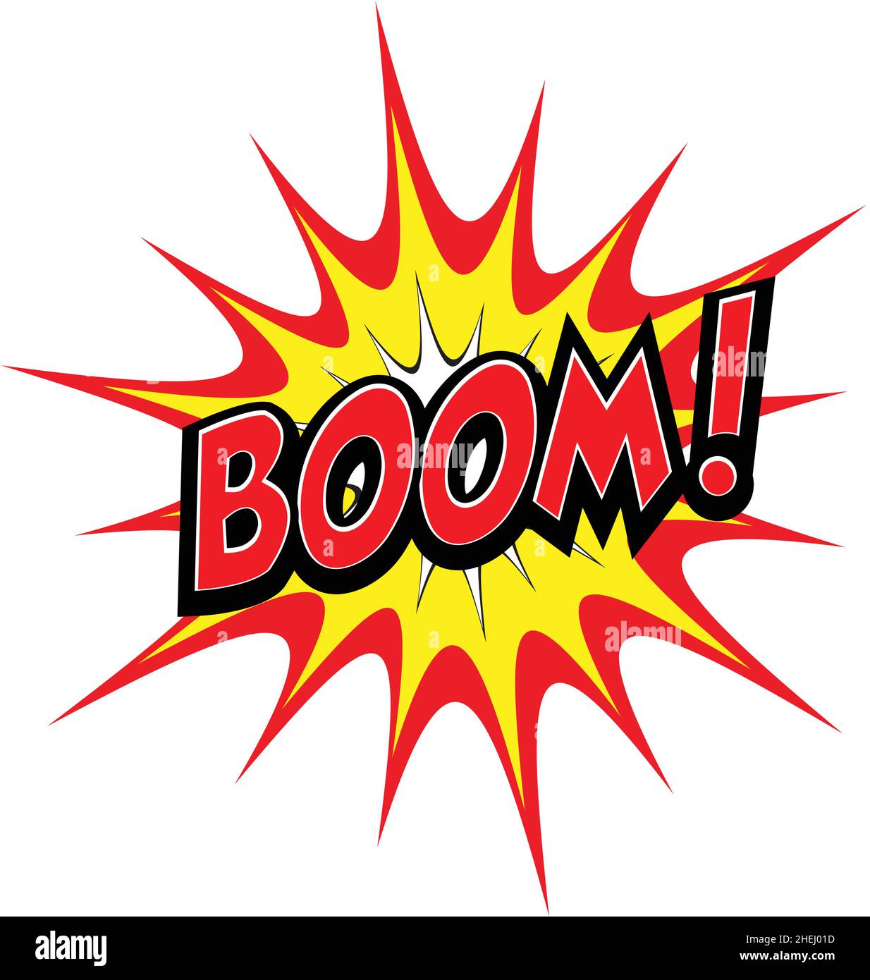 cartoon comic explosion boom text blast element isolated on white ...