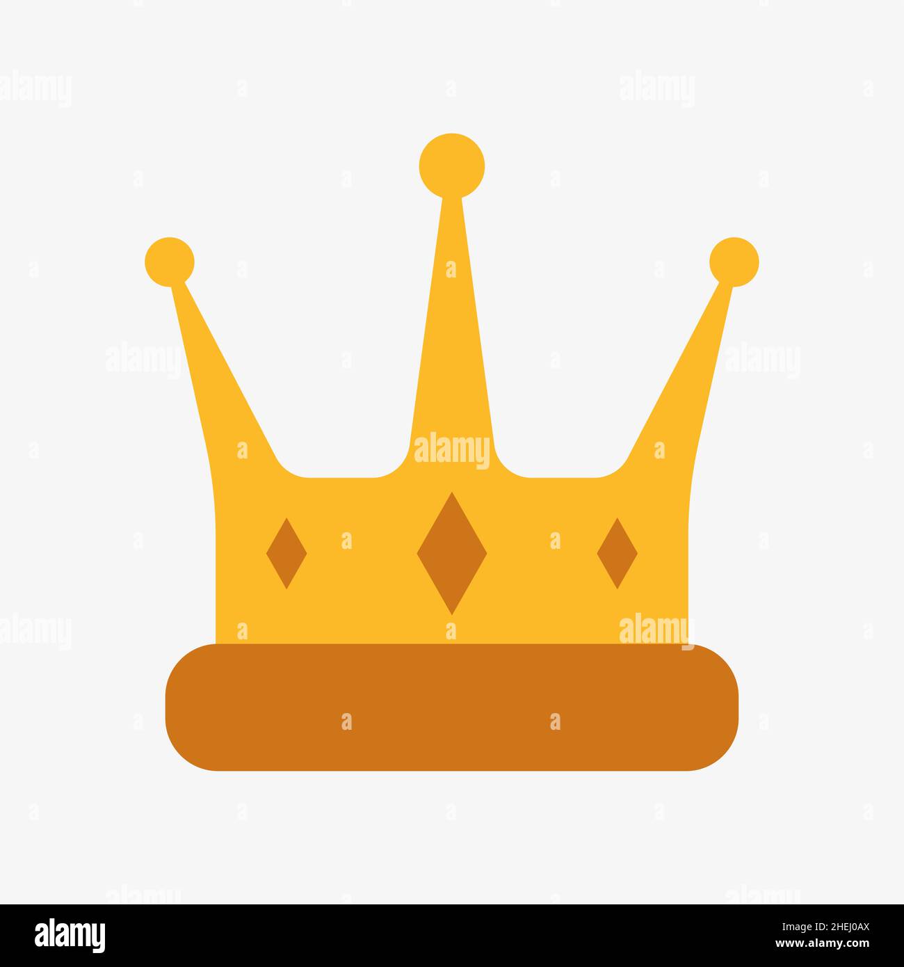 Simple golden crown isolated on white background Stock Vector Image ...