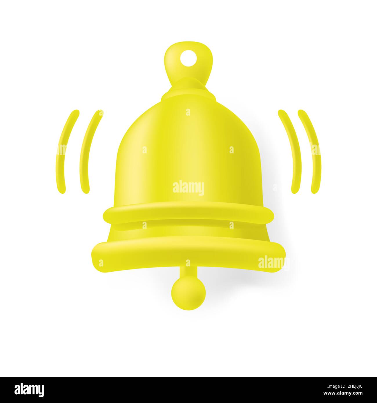 Yellow or Gold Bell Icon Isolated on White Background Stock Photo - Alamy