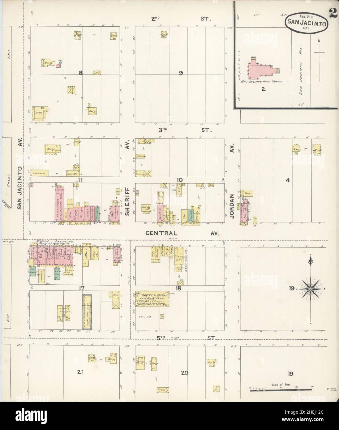 Riverside california county map hi-res stock photography and images - Alamy
