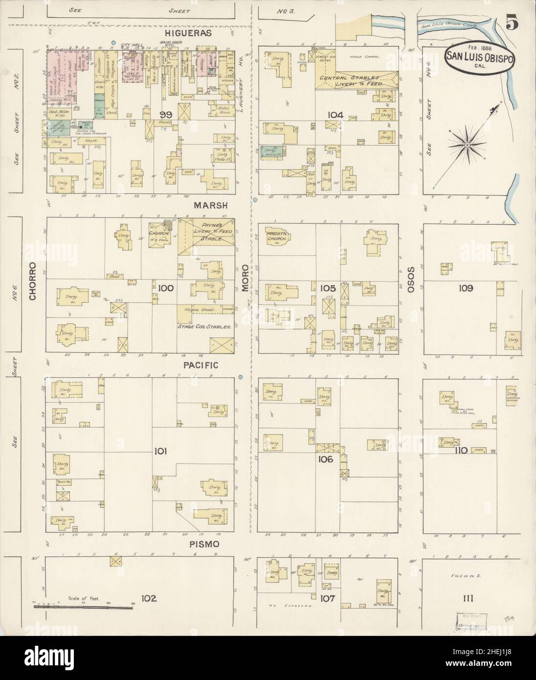 Sanborn Fire Insurance Map from San Luis Obispo, San Luis Obispo County ...