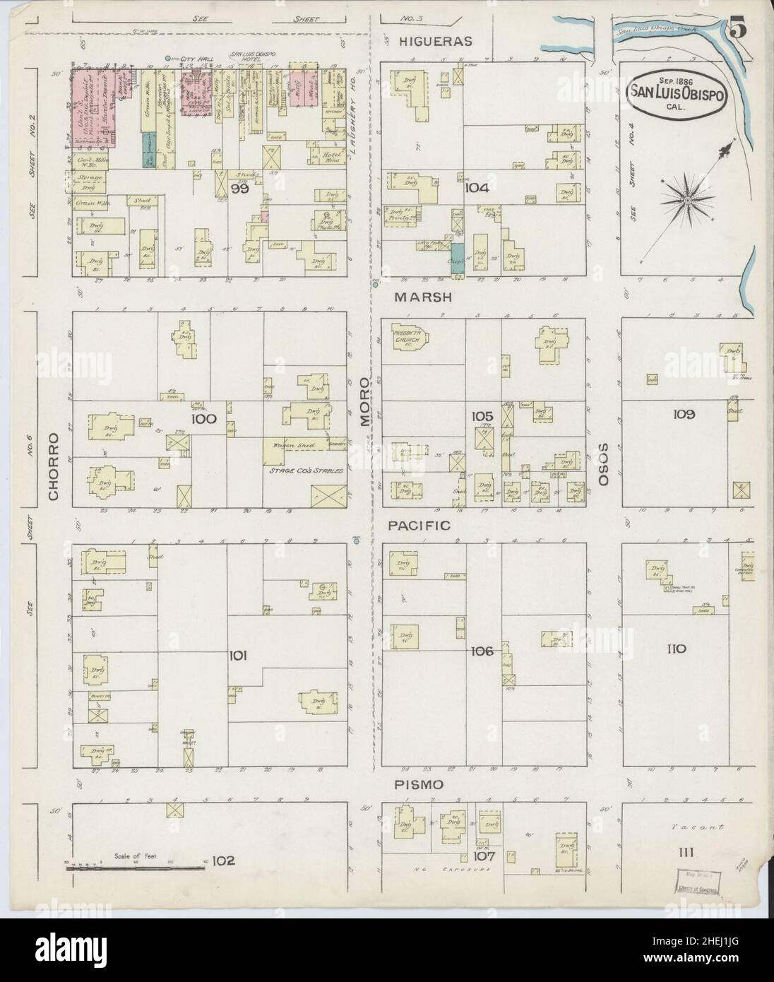 Sanborn Fire Insurance Map from San Luis Obispo, San Luis Obispo County ...
