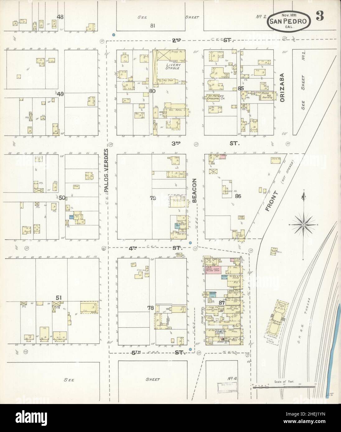 Map of san pedro hi-res stock photography and images - Alamy