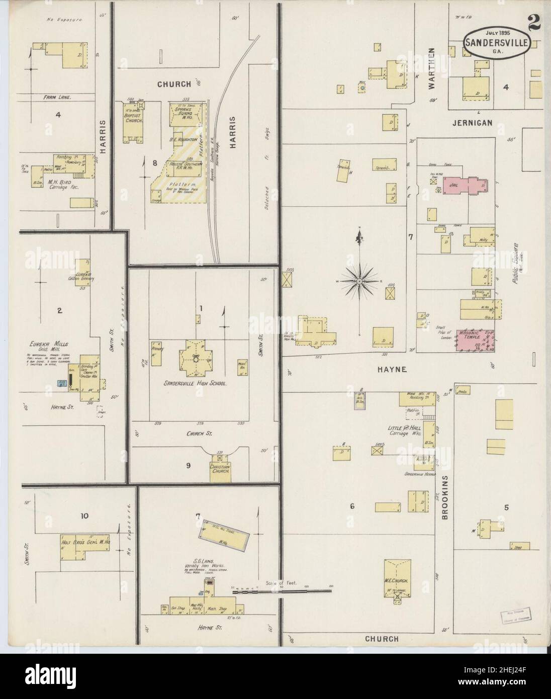 Sandersville map hi-res stock photography and images - Alamy