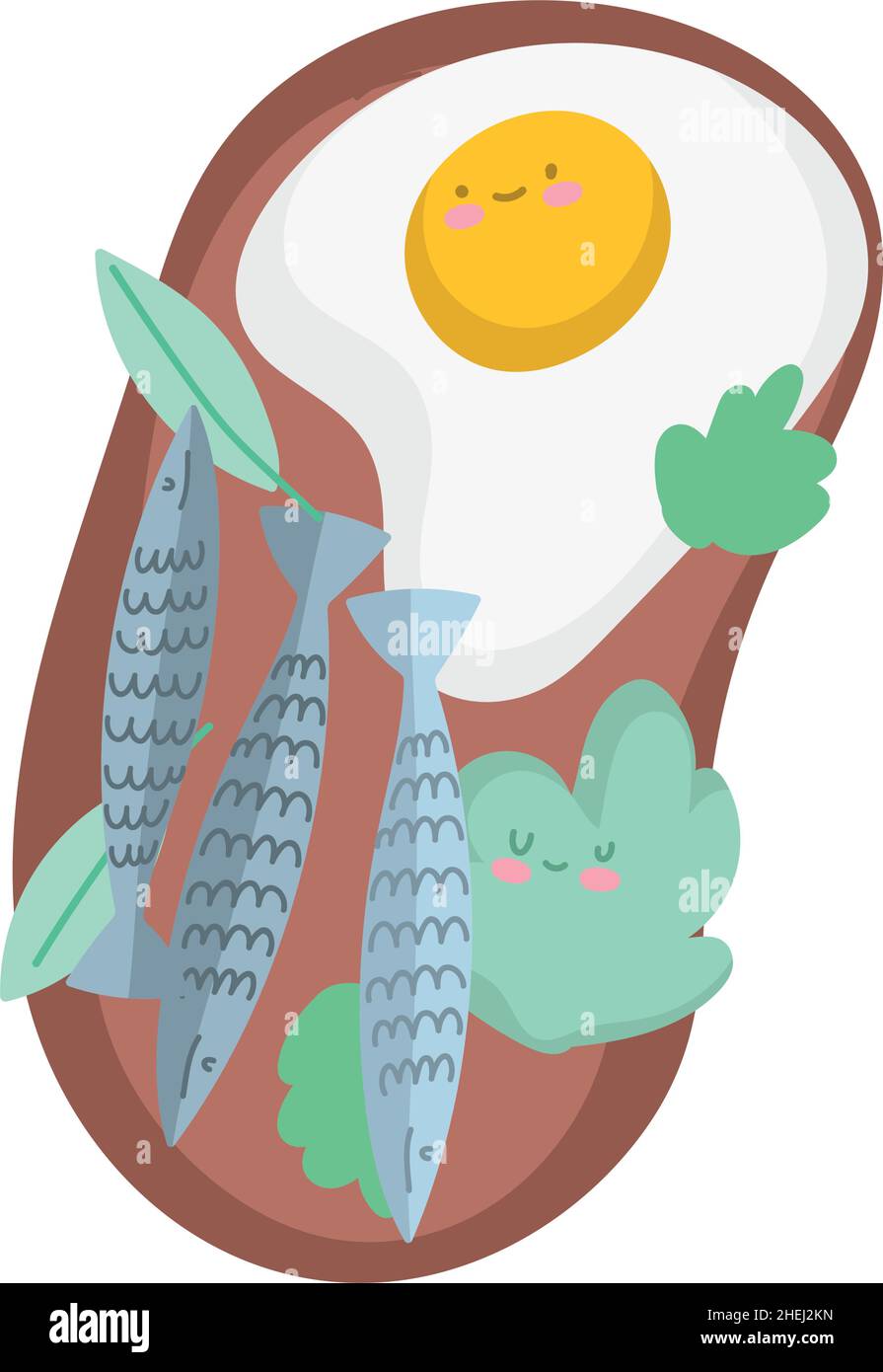 egg and fishes cute Stock Vector Image & Art - Alamy