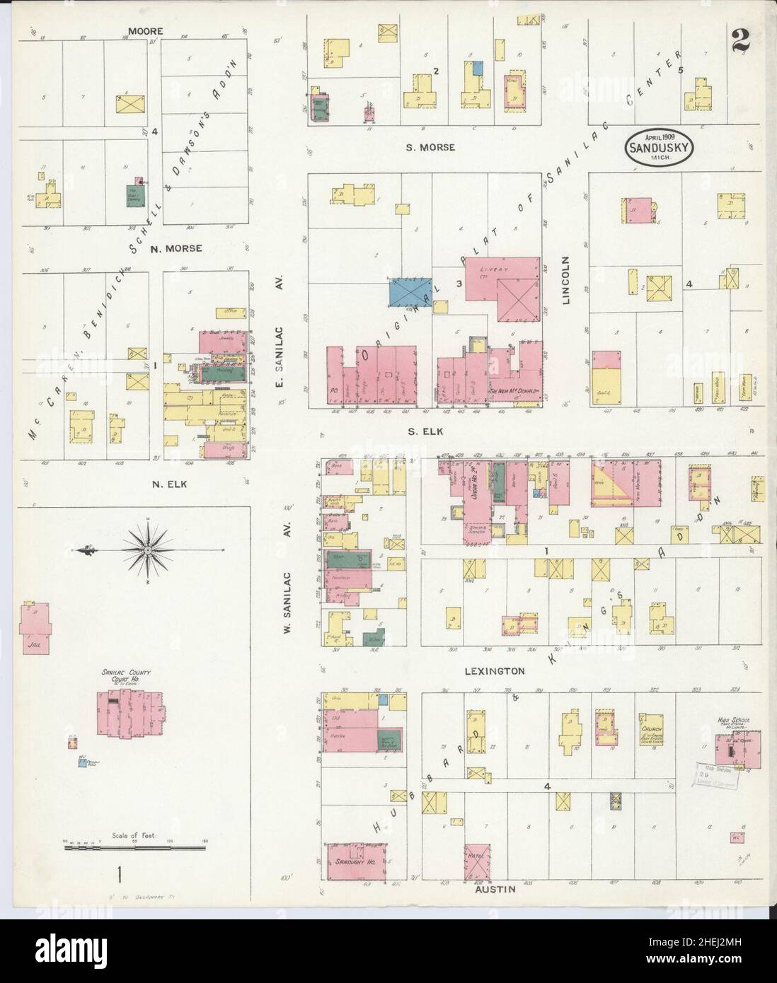 Sanilac map hi-res stock photography and images - Alamy