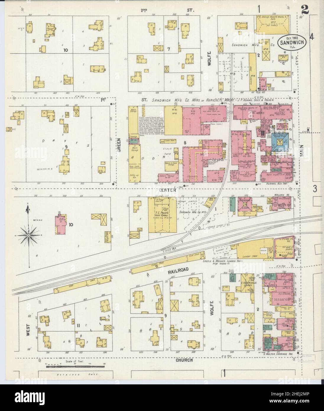 Map of sandwich illinois hi-res stock photography and images - Alamy