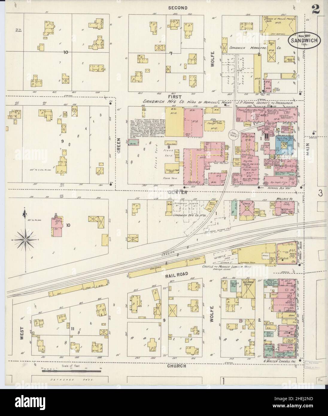 Map of sandwich illinois hi-res stock photography and images - Alamy