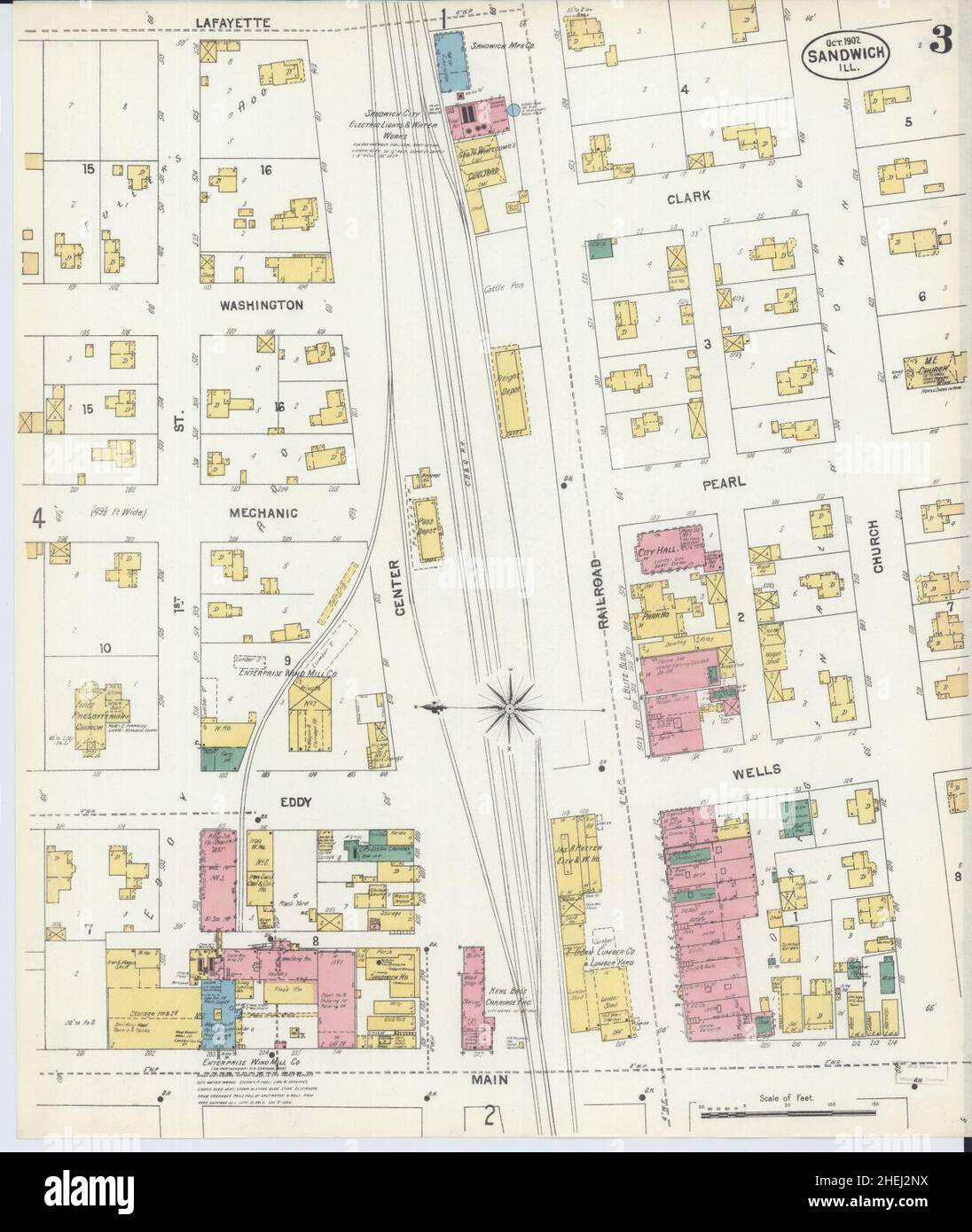 Map of sandwich illinois hi-res stock photography and images - Alamy