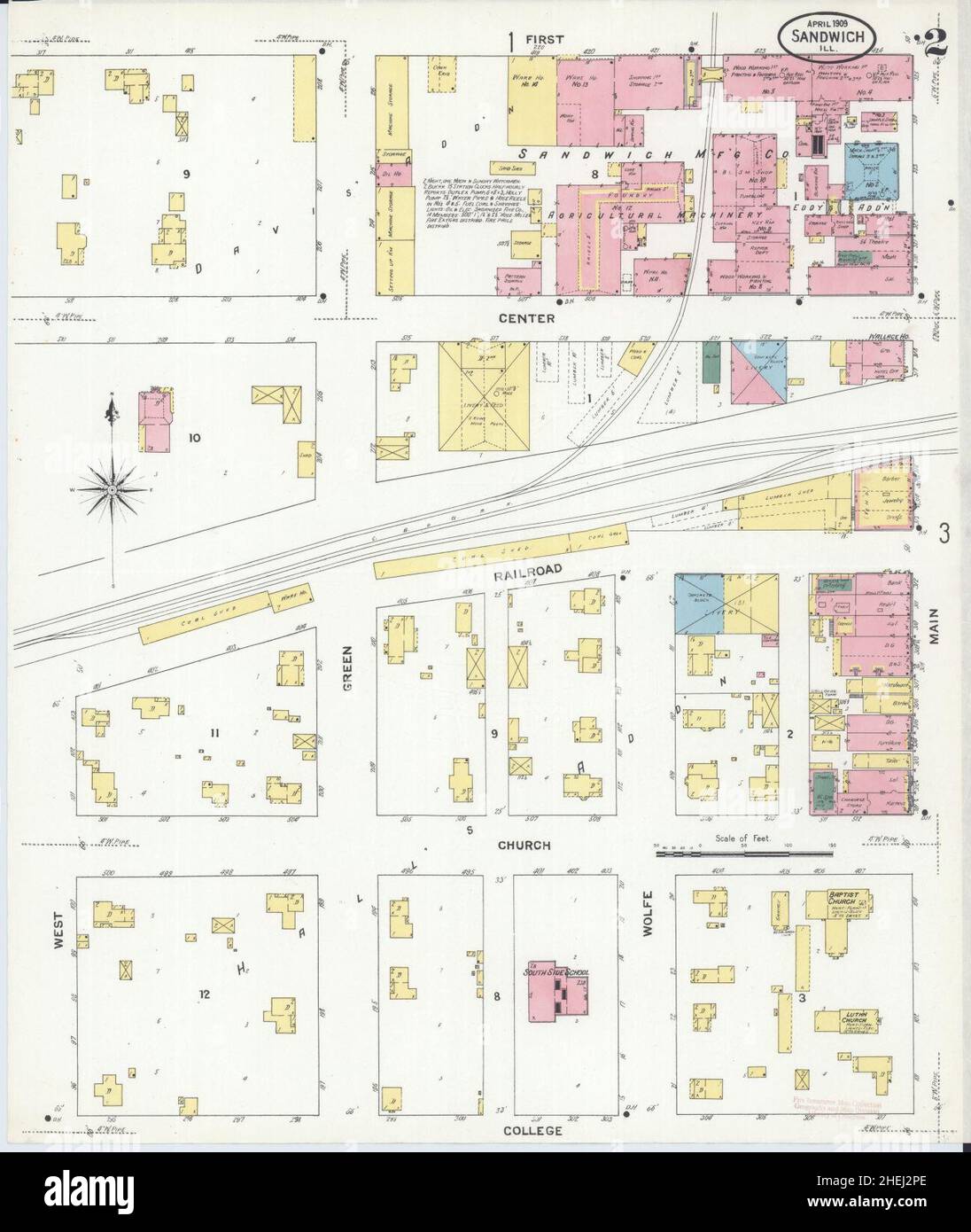 Map of sandwich illinois hi-res stock photography and images - Alamy