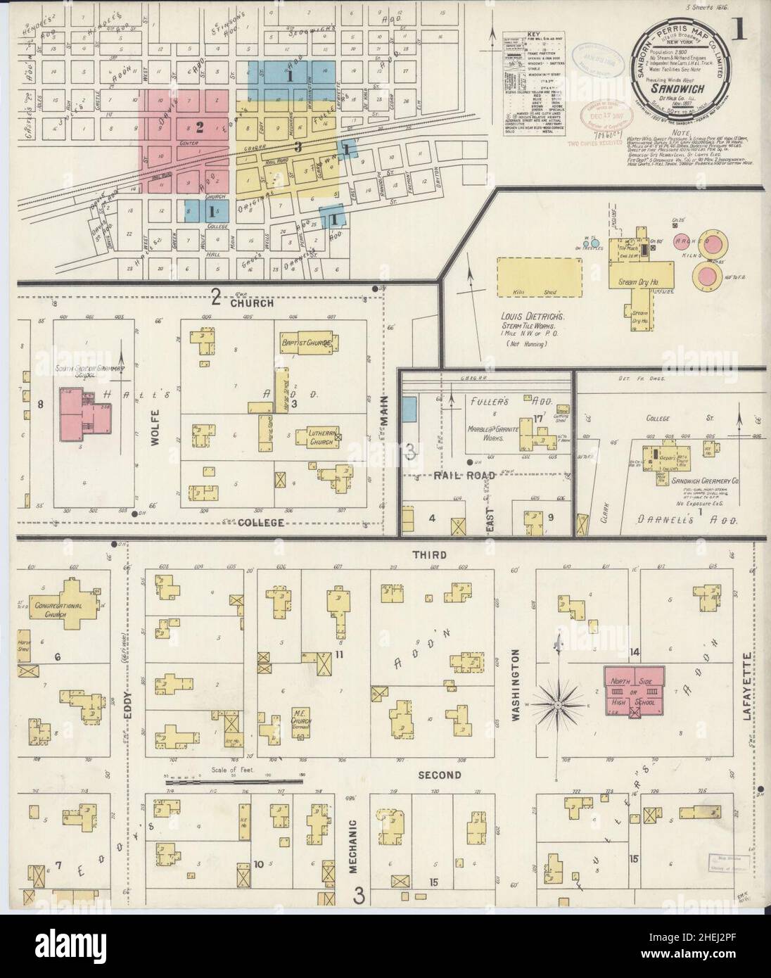 Map of sandwich illinois hi-res stock photography and images - Alamy