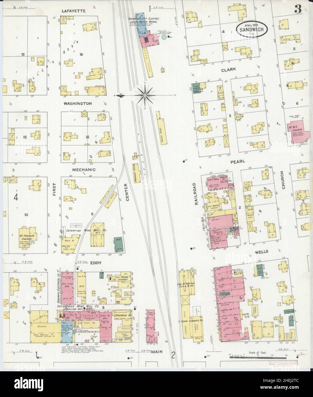 Map of sandwich illinois hi-res stock photography and images - Alamy