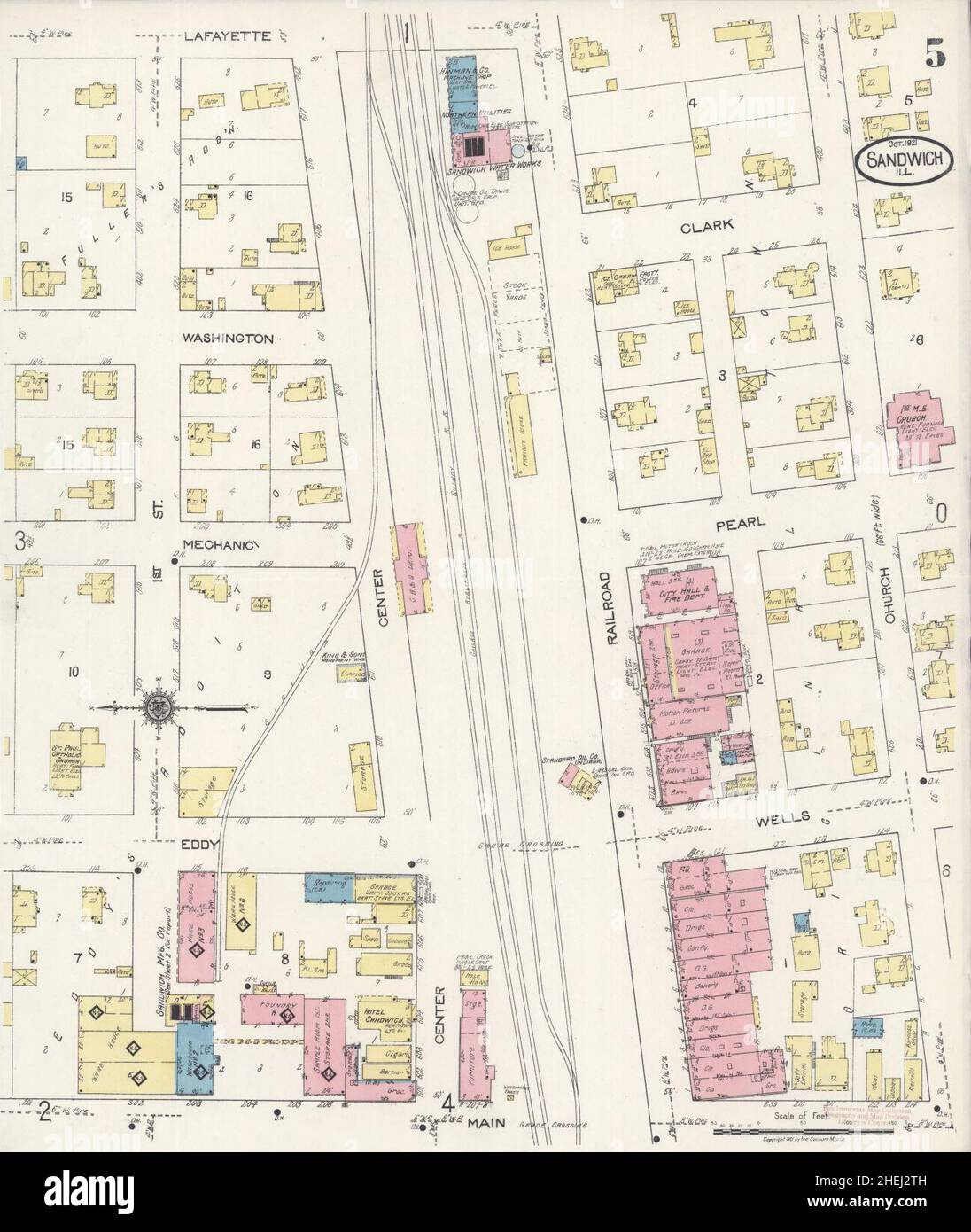 Map of sandwich illinois hi-res stock photography and images - Alamy