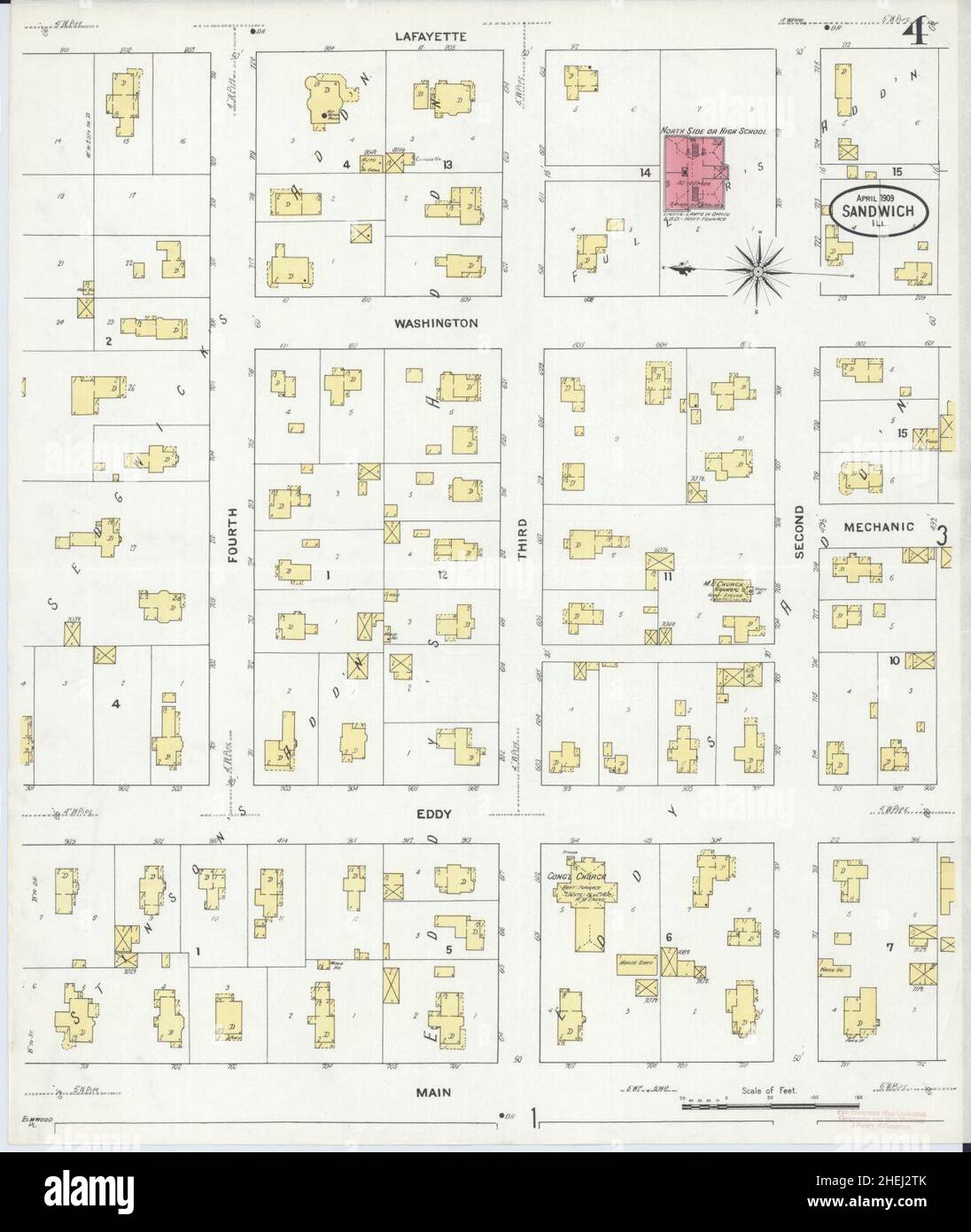 Map of sandwich illinois hi-res stock photography and images - Alamy