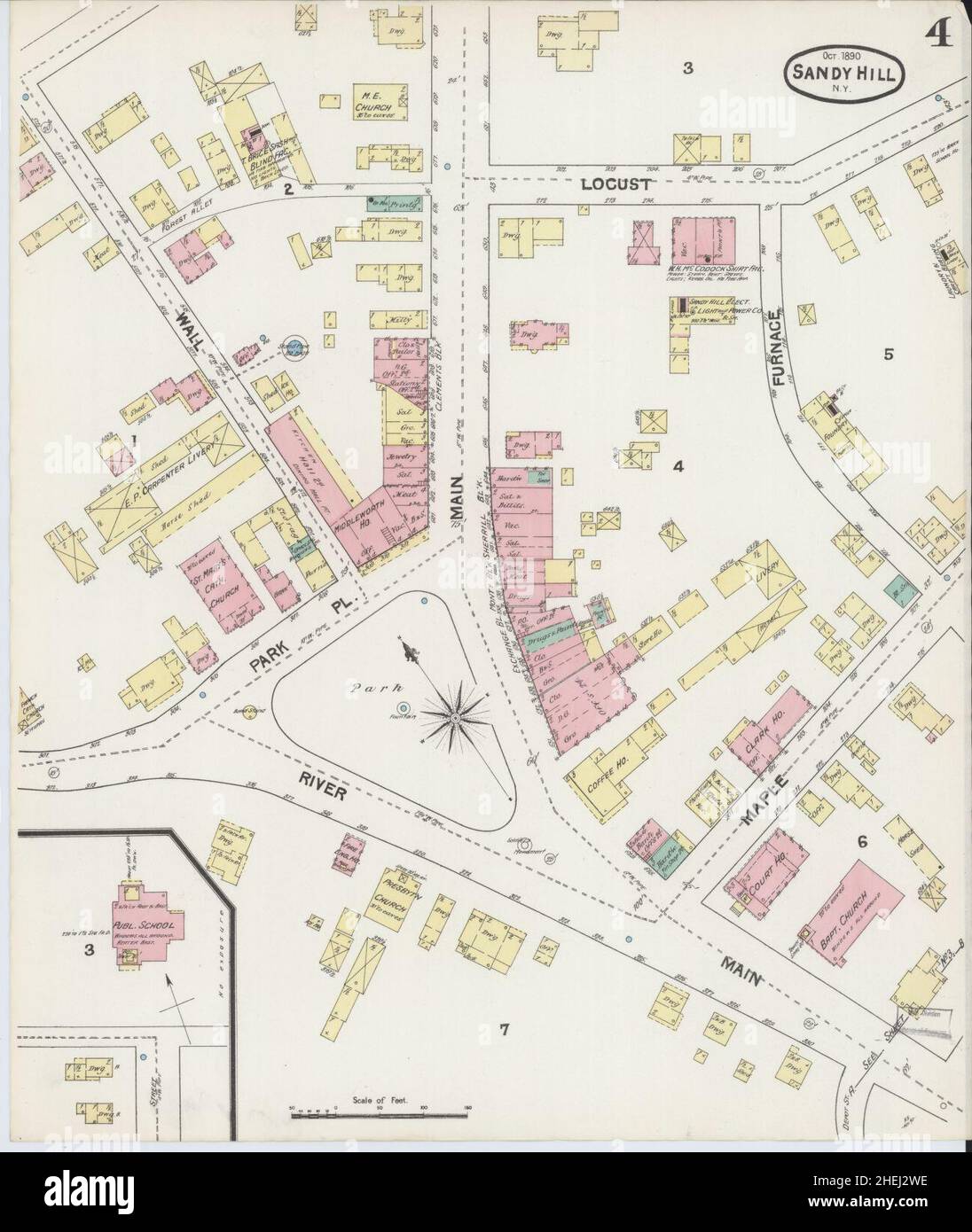 Sanborn Fire Insurance Map from Sandy Hill, Washington County, New York Stock Photo - Alamy