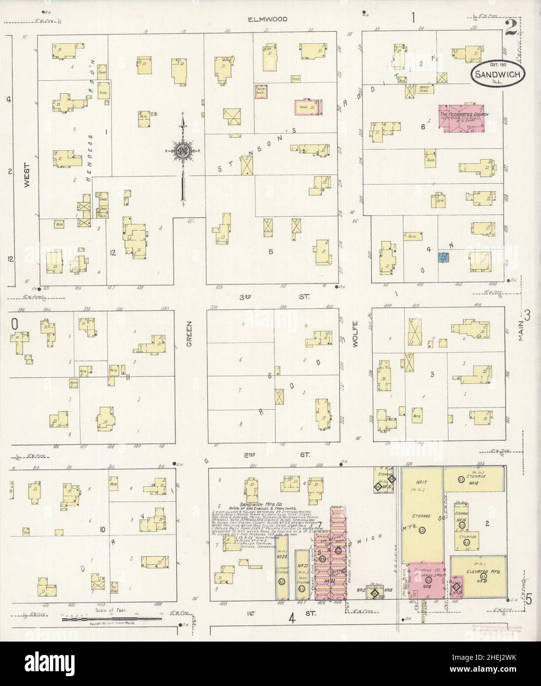 Map of sandwich illinois hi-res stock photography and images - Alamy