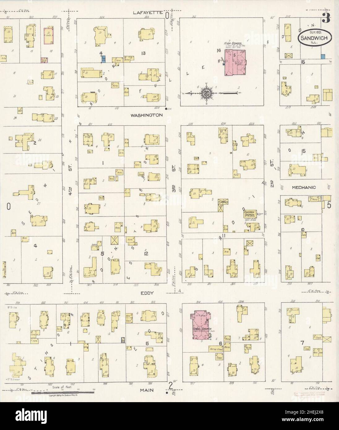 Map of sandwich illinois hi-res stock photography and images - Alamy