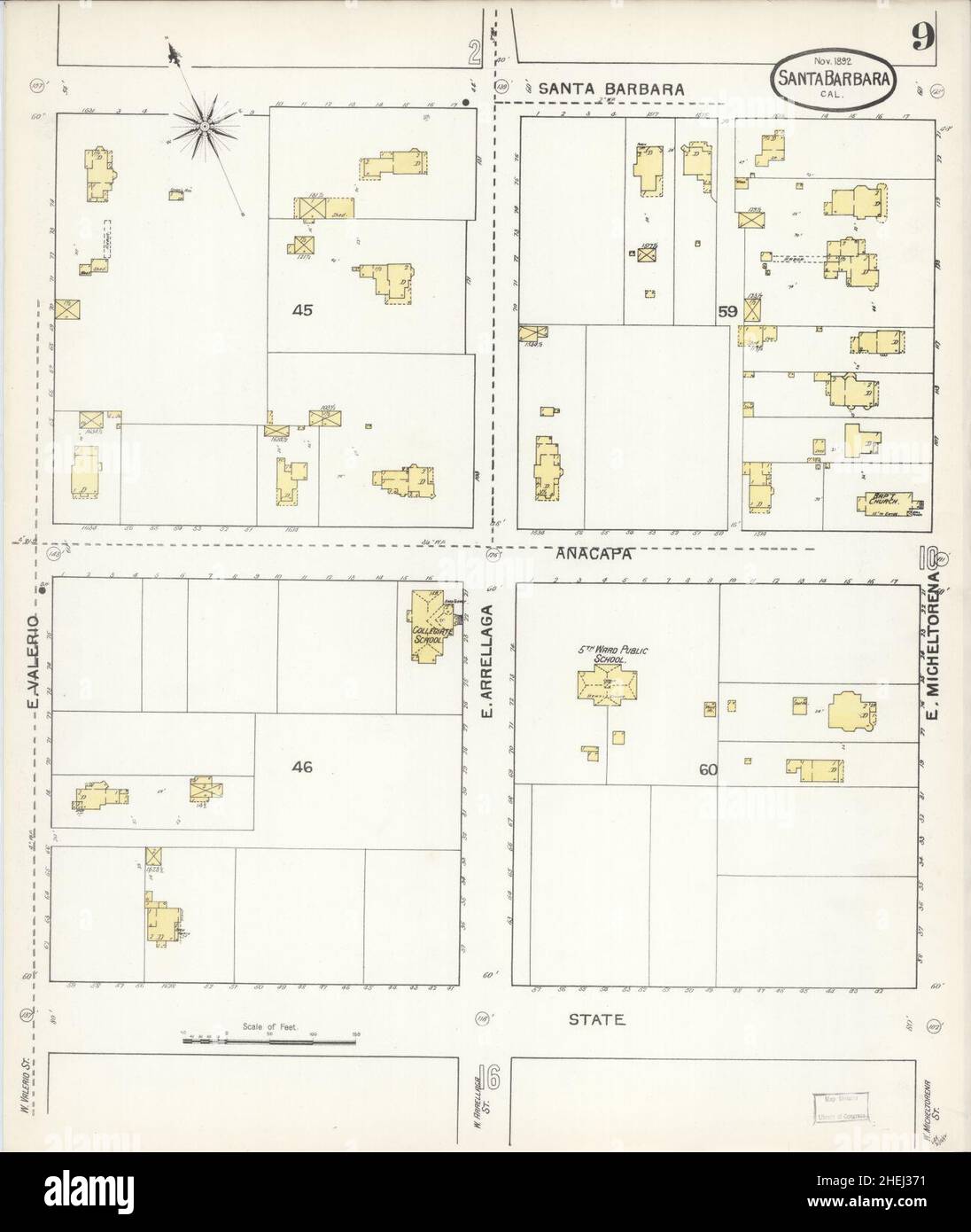 Sanborn Fire Insurance Map from Santa Barbara, Santa Barbara County ...