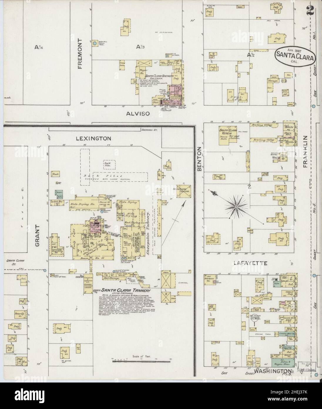 Map of santa clara hi-res stock photography and images - Alamy