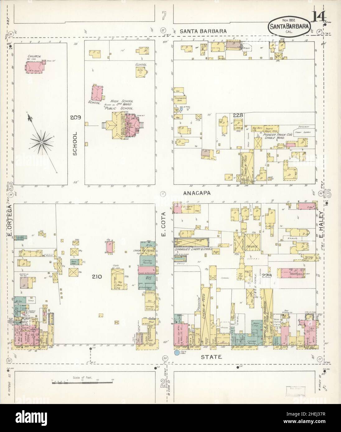 Sanborn Fire Insurance Map from Santa Barbara, Santa Barbara County ...