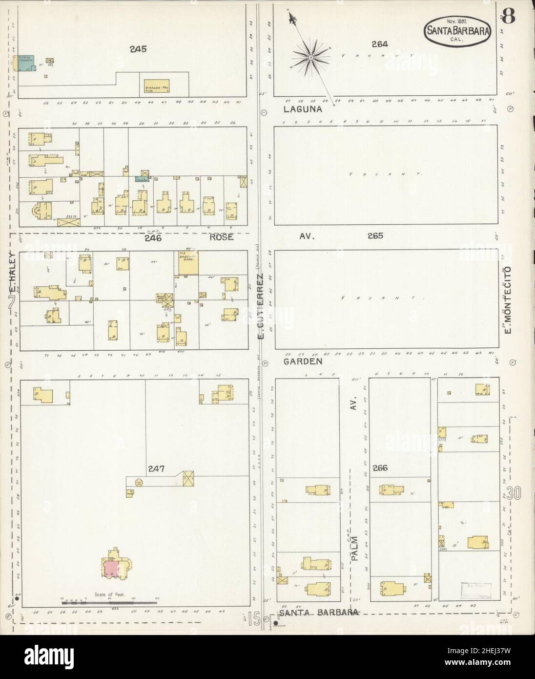 Sanborn Fire Insurance Map from Santa Barbara, Santa Barbara County ...
