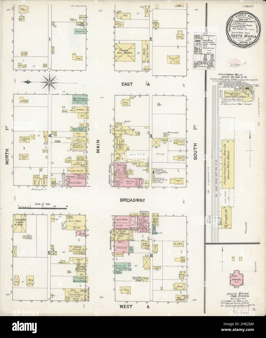 Santa maria california map hi-res stock photography and images - Alamy
