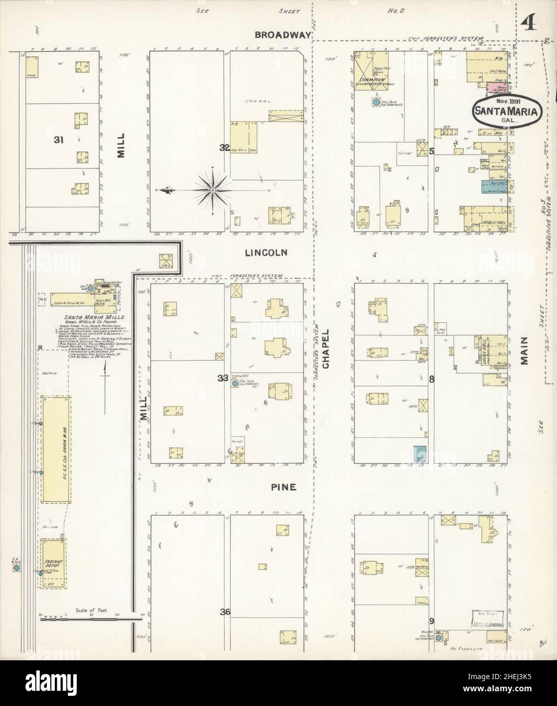 Santa maria california map hi-res stock photography and images - Alamy