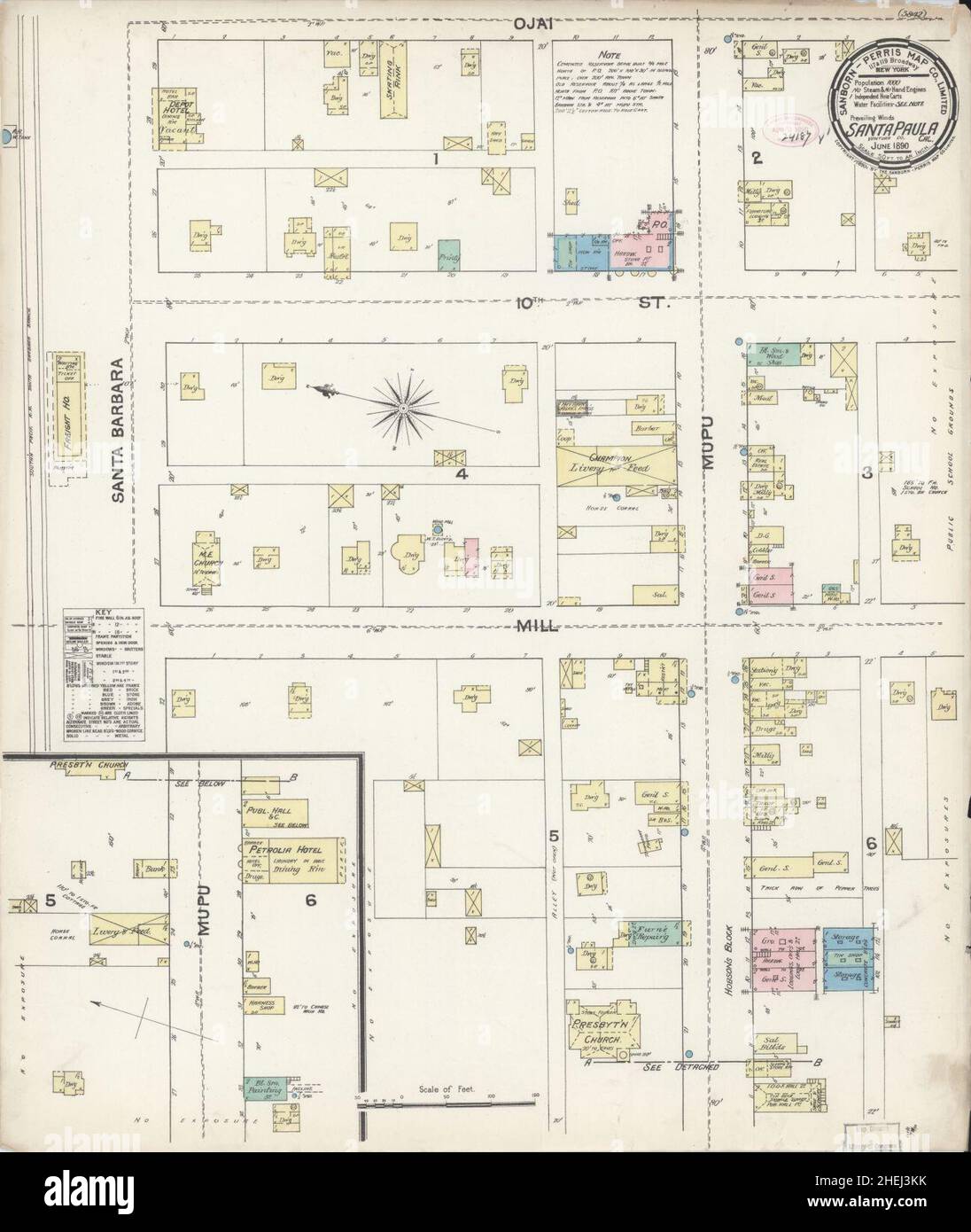 Sanborn Fire Insurance Map from Santa Paula, Ventura County, California ...