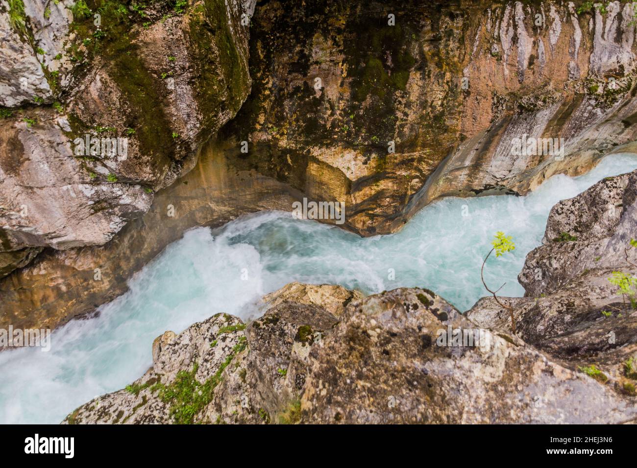 Soca river gorge near Bovec village, Slovenia Stock Photo - Alamy