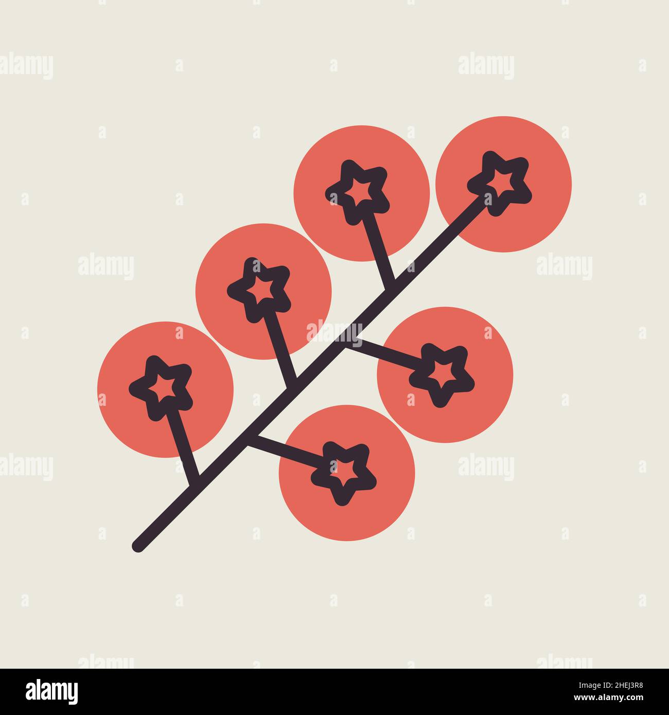Cherry tomatoes vector flat icon. Barbecue and bbq grill sign ...