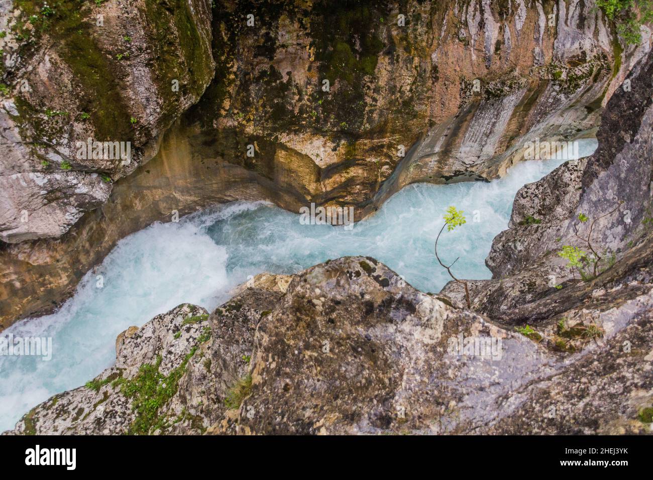 Soca river gorge near Bovec village, Slovenia Stock Photo - Alamy