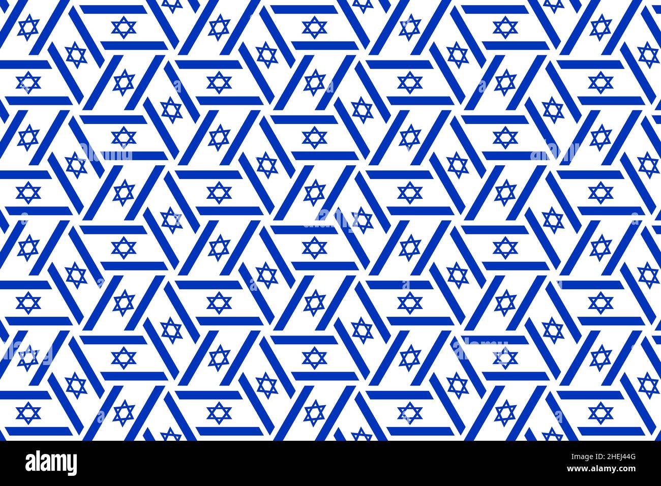 Geometric pattern in the colors of the national flag of Israel. The ...