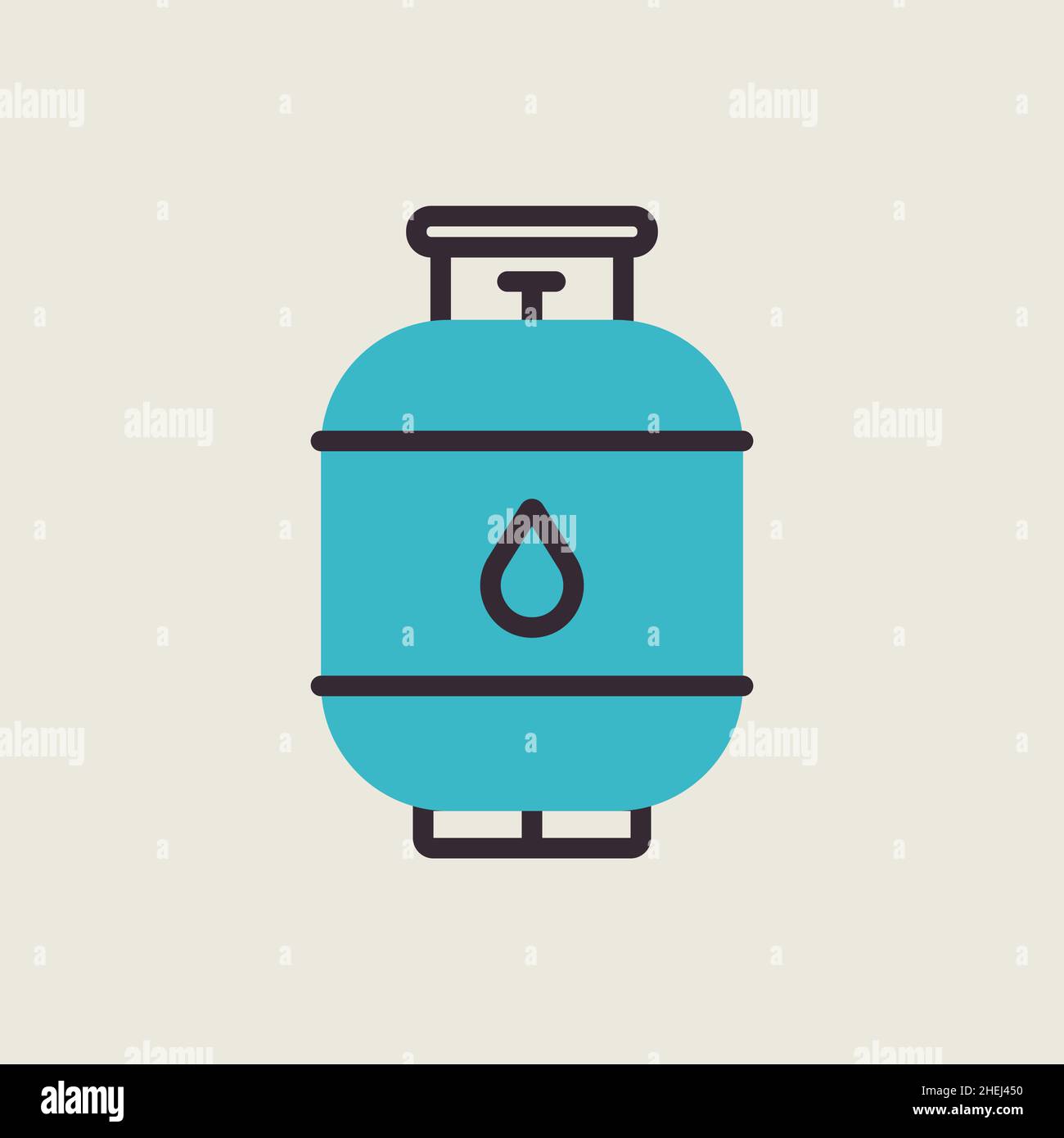 Propane gas cylinder vector flat icon. Barbecue and bbq grill sign ...