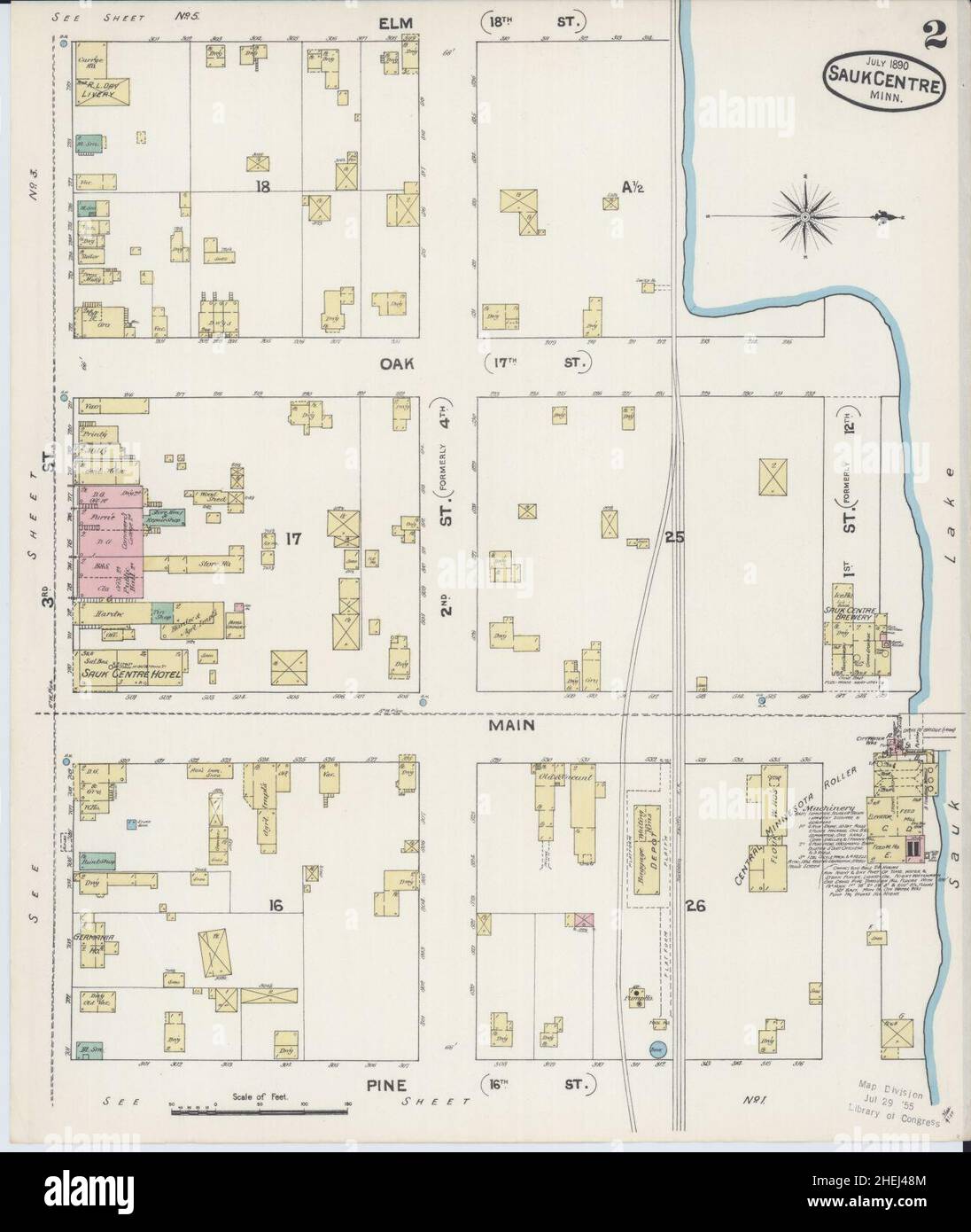 Map of sauk centre hi-res stock photography and images - Alamy