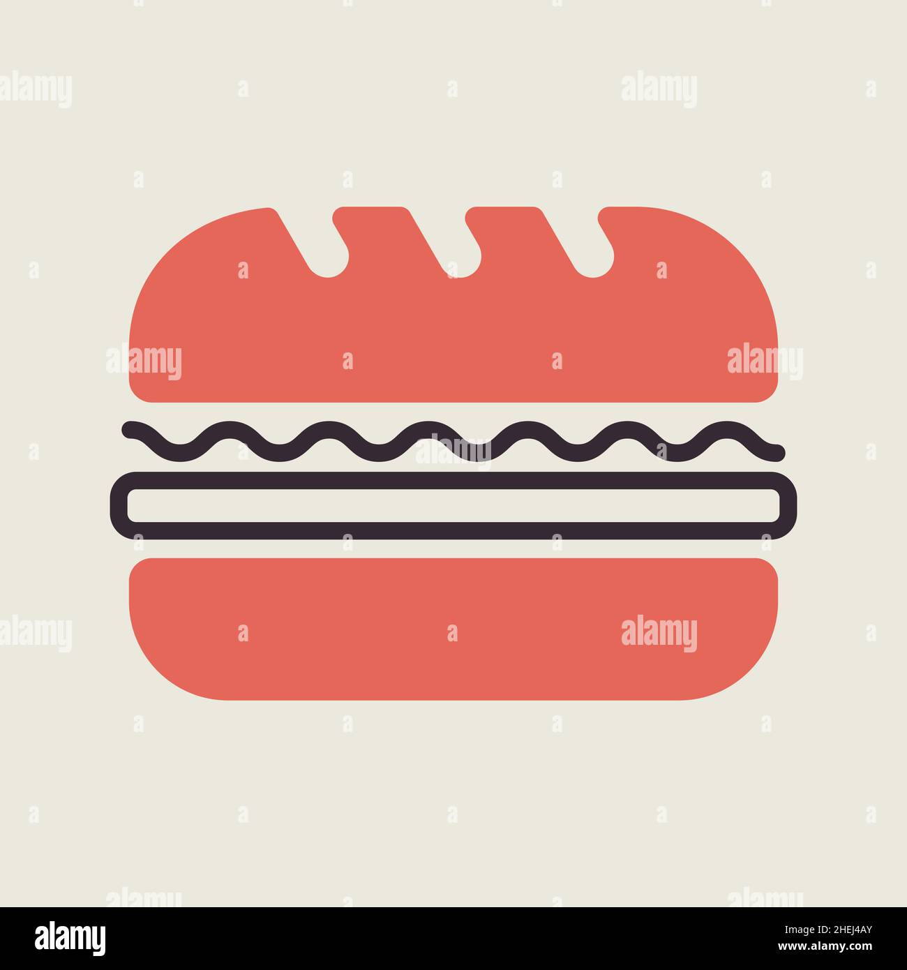 Subway Sandwich vector icon. Fast food sign. Graph symbol for cooking ...