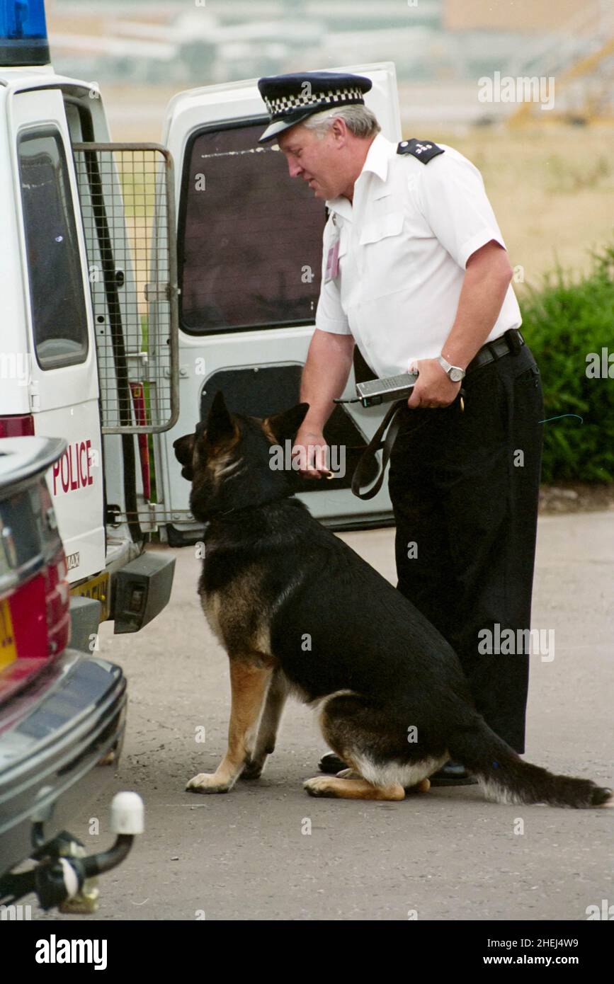 Police Officer and Police Dog 1994 Stock Photo - Alamy