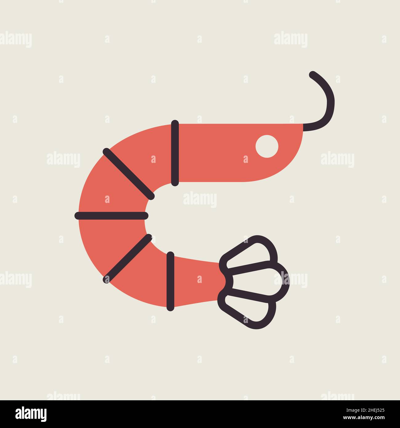 Shrimp vector seafood icon. Fast food sign. Graph symbol for cooking ...