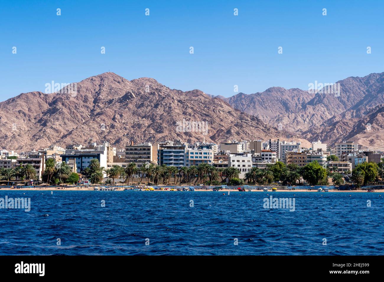 The City Of Aqaba Taken From The Red Sea, Aqaba, Aqaba Governorate ...
