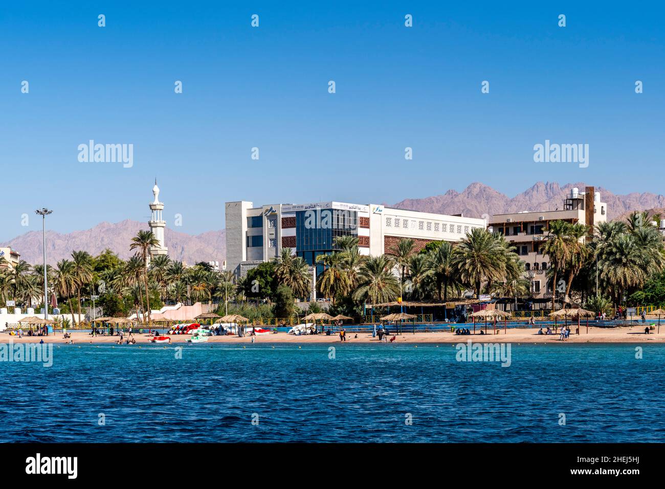 The City Of Aqaba Taken From The Red Sea, Aqaba, Aqaba Governorate ...