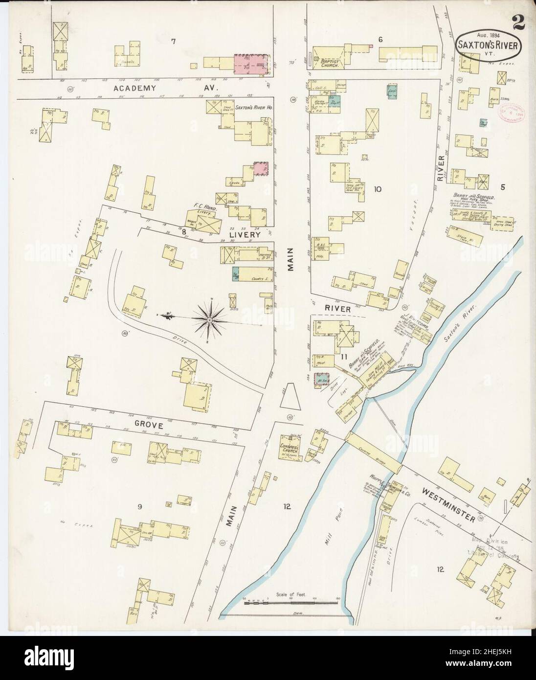 Sanborn Fire Insurance Map from Saxton's River, Windham County, Vermont ...